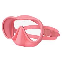 China Customized Anti Fog Frameless Silicone Freediving Mask with Tempered Glass for sale