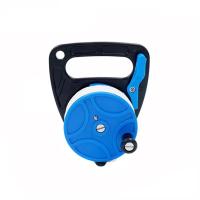 China Durable 83m Blue Plastic Scuba Diving Finger Reel with Thumb Stopper for Fast Line Collection for sale