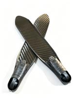 China New Design Electroplated Silver Finish T700 Carbon Fiber Long Fins for Freediving and Spearfishing for sale