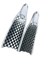 China Custom Logo Buoyant Short Blade Carbon Fiber Freediving Mermaid Fins For Snorkeling for sale