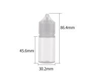 China 30ml Short V3 Dropper Bottle With CRC Cap PET Flavor Eliquid Bottles for sale