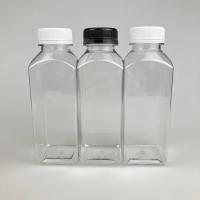 China Transparent / Custom Color 250ml 350ml 500ml PET Food Grade Juice Plastic Bottle With Lid Printing Custom for sale