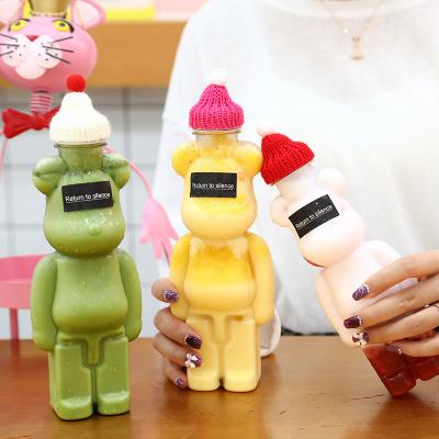 China Modern Milk Tea Bottles With Plastic Handle For Packaging for sale