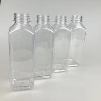 China Best Value Plastic Bottles square Shape Plastic Juice Bottle with Seal Cap Pet Bottles for Juice Business with Fast Shipping for sale
