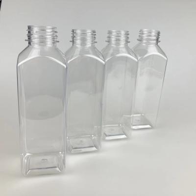 China Best Value Plastic Bottles square Shape Plastic Juice Bottle with Seal Cap Pet Bottles for Juice Business with Fast Shipping for sale