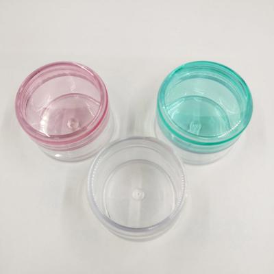China 2g 3g 5g Cosmetic Sample Empty Container Plastic Clear Cosmetic Pot Jars With Lids for sale