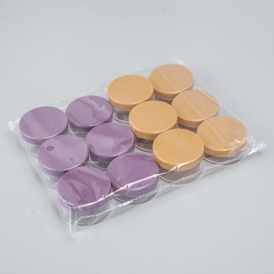 China Empty PS Plastic Face Cream Container 5g 10g 15g 20g cosmetic jar with colorful lids for sale