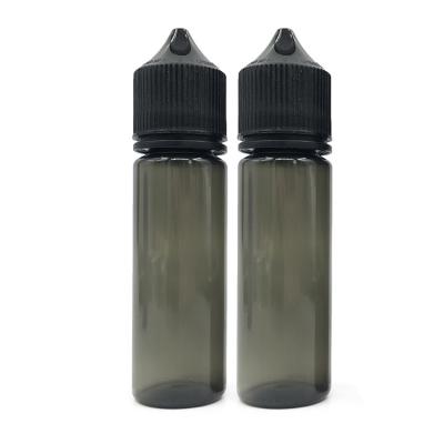 China 50 ml Squeezable Liquid PET Dropper Bottle With Black Or White Lid/Cap for sale