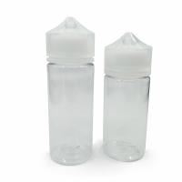 China 120 ml Clear Oil Dropper Bottle Flask With Black/White Dropper Tamper Evident for sale
