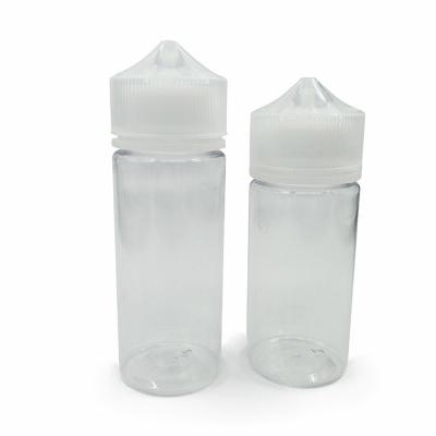 China 120 ml Clear Oil Dropper Bottle Flask With Black/White Dropper Tamper Evident for sale