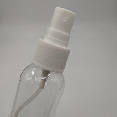 China Wholesale Custom 1Oz 2Oz 30Ml 50Ml150Ml Empty Transparent Clear Boston Round Spray Pump Plastic Pet Bottles For Alcohol for sale