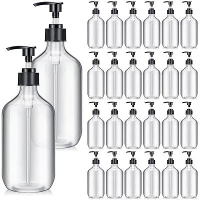 China Screen Printing Plastic Lotion Bottles With Clear Surface And UV Electroplated Cap for sale
