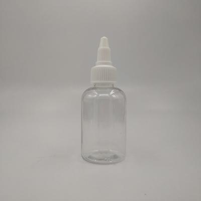 China Customized Label Panel Clear Plastic Screw Top Bottles for Liquid Packaging for sale