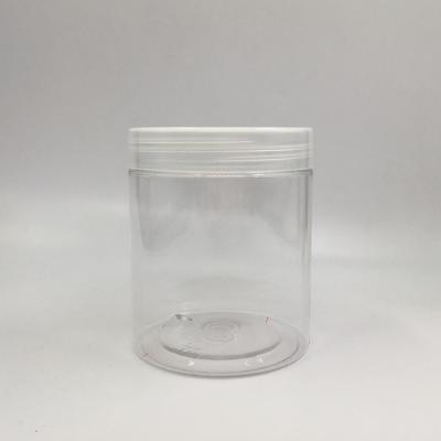 China 100ml 8oz 500ml 1000ml Clear Pet Plastic Storage Container Food Grade Cosmetic Cream Jar With Lid for sale