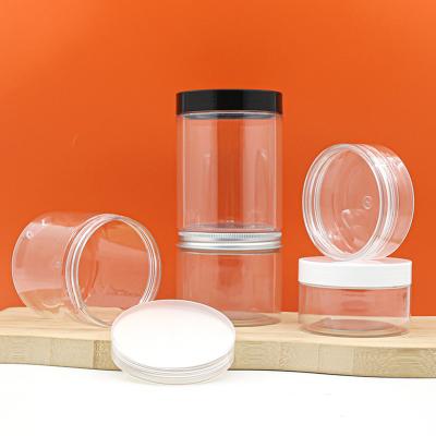 China Custom Logo Plastic Jar Containers Aluminum Foil Sealing Various Capacities Pressure Sensitive Lid for sale