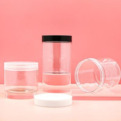 China Food Grade Transparent 80ml 100ml 120ml 150ml 250ml 500ml 1000ml Frosted PET Plastic Jar With Lid for sale