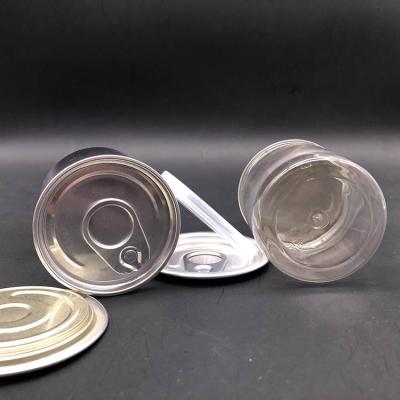 China Food Grade Pop Cans PET Clear Plastic Jars With Diameter 80mm 300# Aluminum Easy Open End for sale