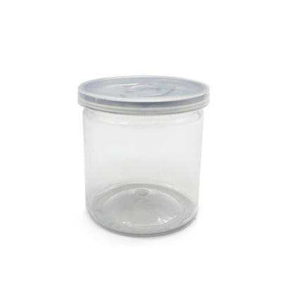 China Custom Transparent Plastic Jar Containers Custom Logo Printing Paper Carton Packaging for sale