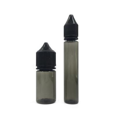 China Round PET  E Liquid Bottle With Childproof Screw Cap Transparent Custom Logo Various Capacities for sale