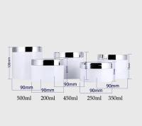 China Transparent Plastic Cosmetic Jars With Smooth Surface Pressure Sensitive Gasket Various Sizes for sale