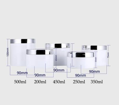China Transparent Plastic Cosmetic Jars With Smooth Surface Pressure Sensitive Gasket Various Sizes for sale