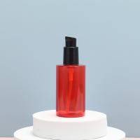 China UV Electroplated PMMA Lotion Bottles Customizable Collar White with Clear Cap for sale