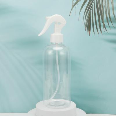 China Clear Plastic Lotion Bottles with White Cap and UV Electroplated Collar for sale