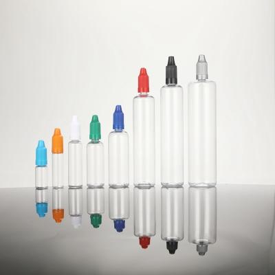 China Customized Transparent PET liquid dropper bottle with Childproof Screw Cap for sale