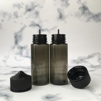 China Custom Logo Transparent Round E Liquid Bottles with Various Capacities and Screw Caps for sale
