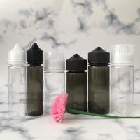 China Childproof Transparent Round PET E Liquid Bottles with Screw Cap for sale