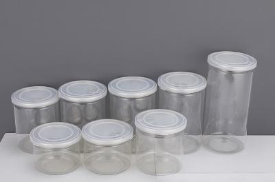 China Custom Logo Plastic Jar Containers with Aluminum Lid and Pressure Sensitive Sealing Technology for sale