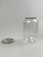 China Customized Transparent Cosmetic Jar With Smooth Surface Pressure Sensitive Gasket Seal Custom Logo for sale