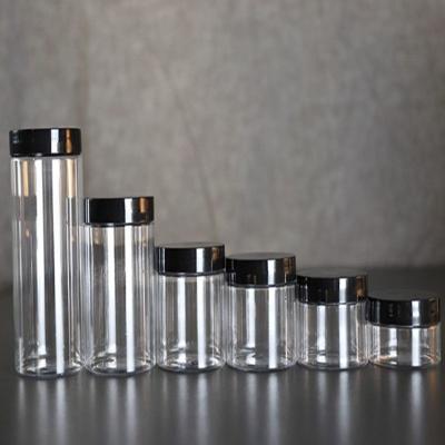 China Customizable Logo 8oz Plastic Jar Containers With Transparent Lids For Various Storage Needs for sale