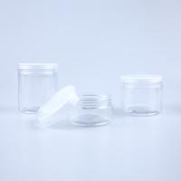 China Pet Plastic Jars Clear Empty Cookie Plastic Container With Aluminum Lids For Food Packaging for sale