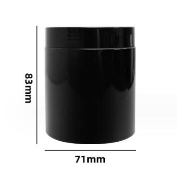 China Hot Sale 30ml 50ml 100ml 120ml 150ml Matte Black Forest Plastic Jars With Lids for sale
