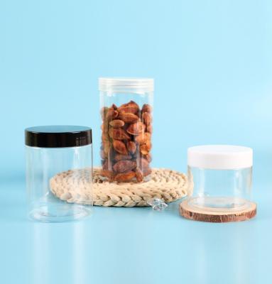 China Customizable Plastic Jar Containers With Aluminum Sealing Lid For Transparent Storage for sale