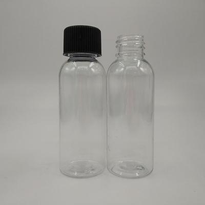 China Clear Plastic Screw Top Bottles With Customized Label Panel And Printing for sale