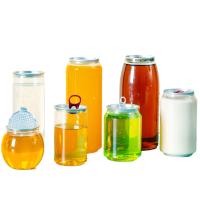 China Square Round Screw On Lid Milk Tea Bottles 0.5kg Capacity With Insulation / Leak Proof Features for sale