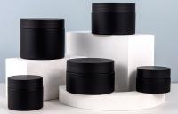 China Cosmetic Packing PET Skin Care Cream Jar 30ml 60ml 100ml 150ml Black Plastic Jars for sale