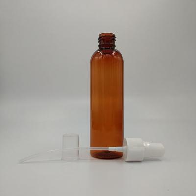 China Stainless Steel Dispensing Round PETG Bottle With Cosmetic Pump 118mm Tall for sale