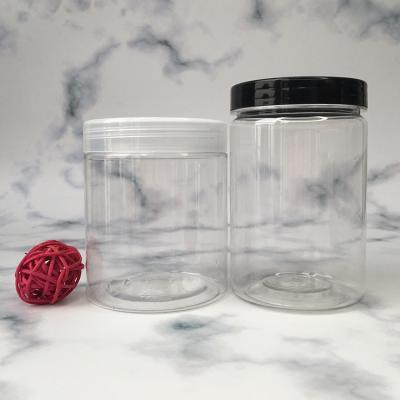 China Wholesale Wide Mouth 1oz 4oz 8oz amber transparent plastic jars with lids for sale