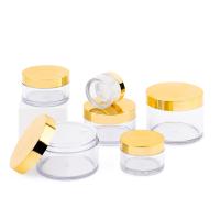 China 10ml-150ml Clear Plastic Round Cream Jar With Pressure Sensitive Gasket for sale