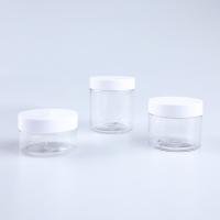 China Wholesale 8oz 100ML 200ML 250ML 500ML Custom Empty Wide Mouth Luxury Plastic PE Cosmetic Body Butter Jars for sale