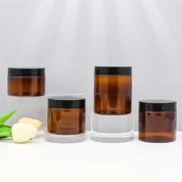 China 1 Oz 2 Oz 12 Oz Clear Plastic Jars Luxury Cosmetic Jar With Lids for sale