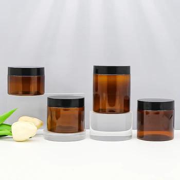 China 1 Oz 2 Oz 12 Oz Clear Plastic Jars Luxury Cosmetic Jar With Lids for sale