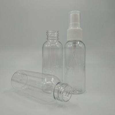 China Reusable Round Clear PET Plastic Spray Bottle for sale