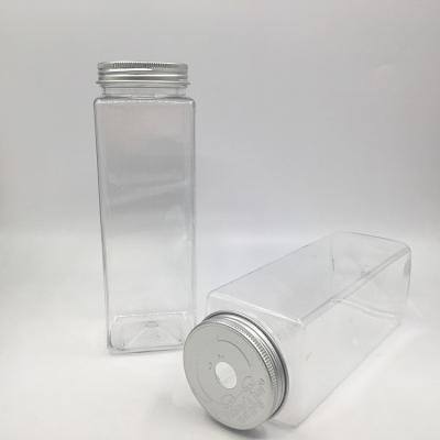 China Leak Proof Clear Plastic Milk Tea Bottles In Customized Square Round Shapes for sale