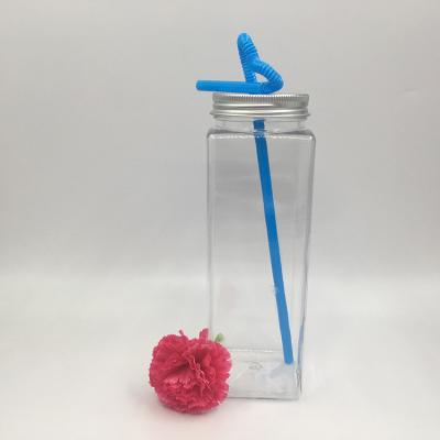 China Lightweight BPA Free Bubble Tea Bottles With Screw On Lid 0.5kg Clear Or Customizable for sale