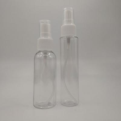 China Transparent PET Spray Bottle With Smooth Classic Round Design for sale