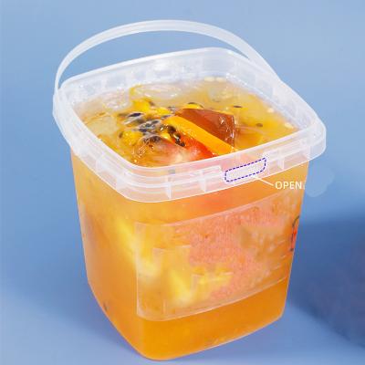 China 0.5kg Clear Plastic Leak Proof Milk Tea Water Bottles for sale